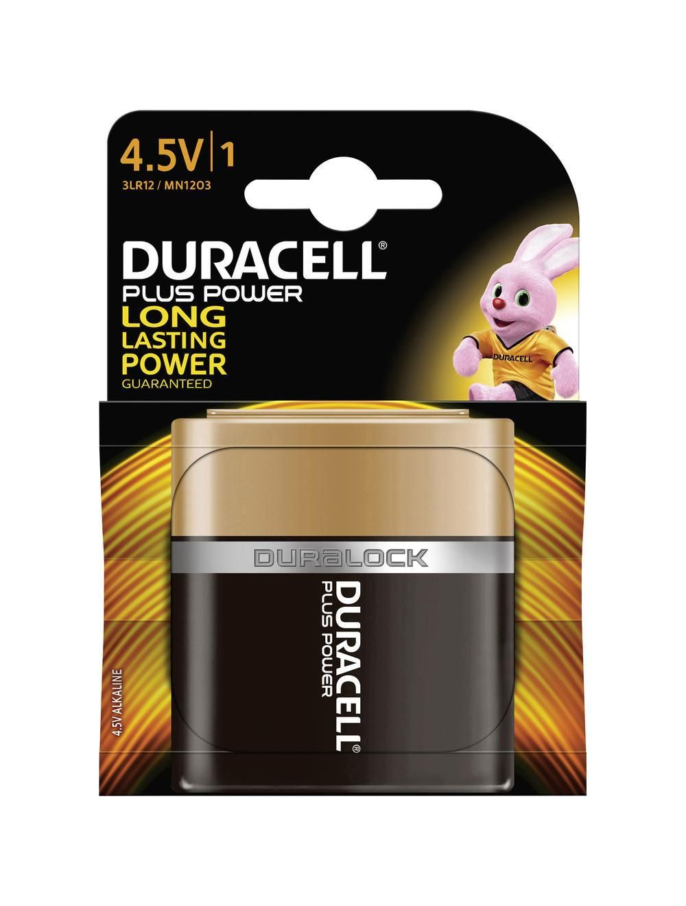 Blister 1 batteria 4,5V piatta DURACELL plus power alcalina 3LR12 ...